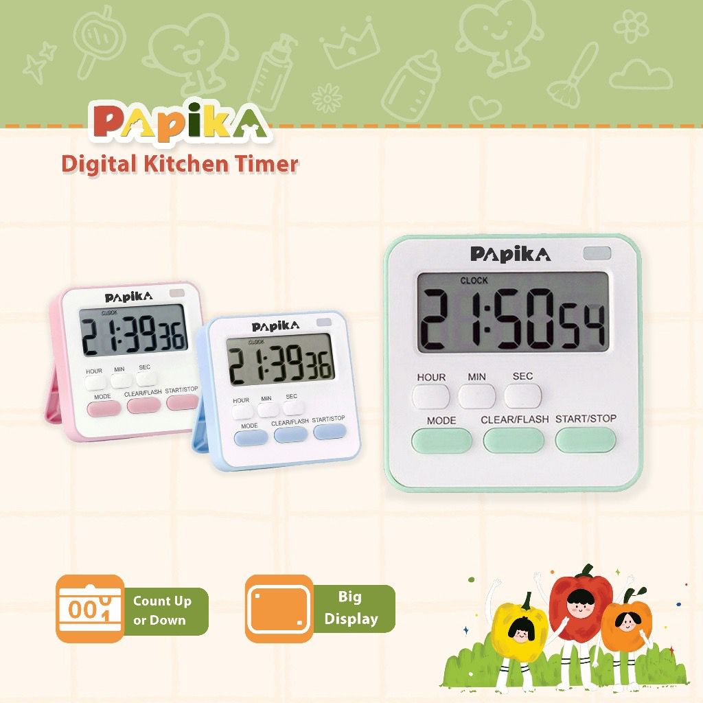 Jual MOMI HOMI AUTHORIZED PAPIKA Digital Kitchen Timer 1015 Alat ...