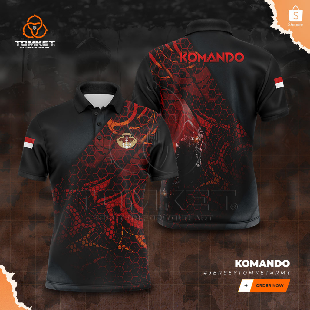 Jual Baju Jersey Full Printing KOMANDO-6 | Shopee Indonesia
