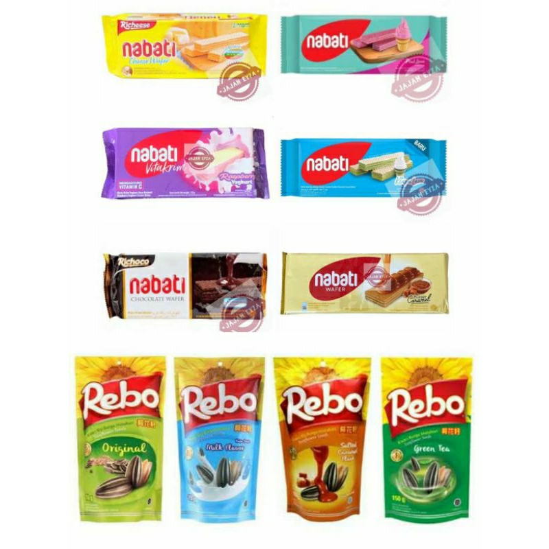 Jual Kuaci Rebo 150gr / Nabati Richeese 132gr / BISVIT marie sanwich ...