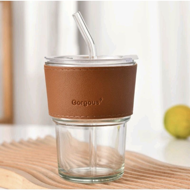 Jual Gelas Kaca Gorgous 400ml Pakai BOX Gelas Kaca Korean Aesthetic ...