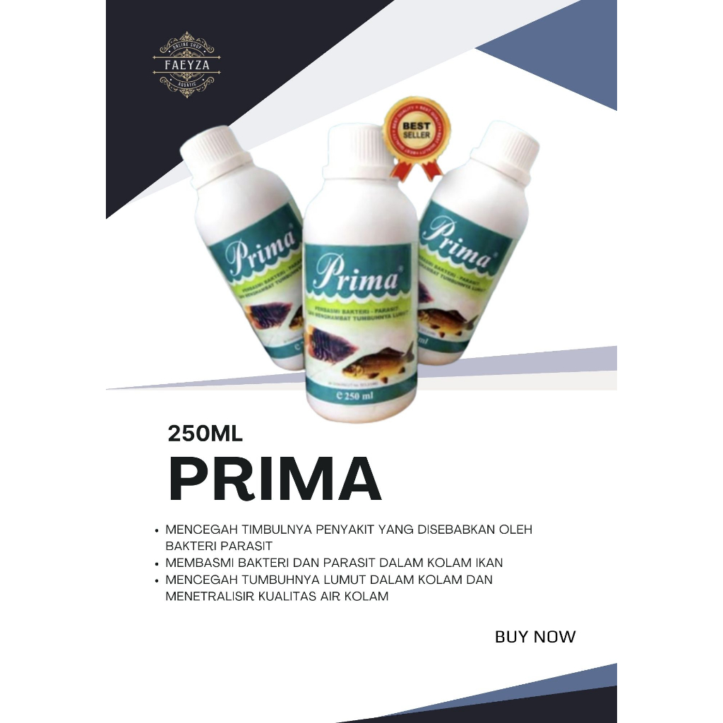 Jual Prima 250 ml Obat Ikan Pembasmi Bakteri Parasit Dan Penghambat ...