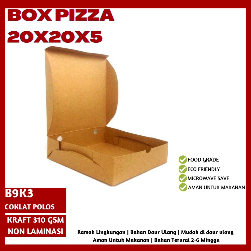 Jual kotak box kue makanan packing barang sedang 20x20x5 | Shopee Indonesia