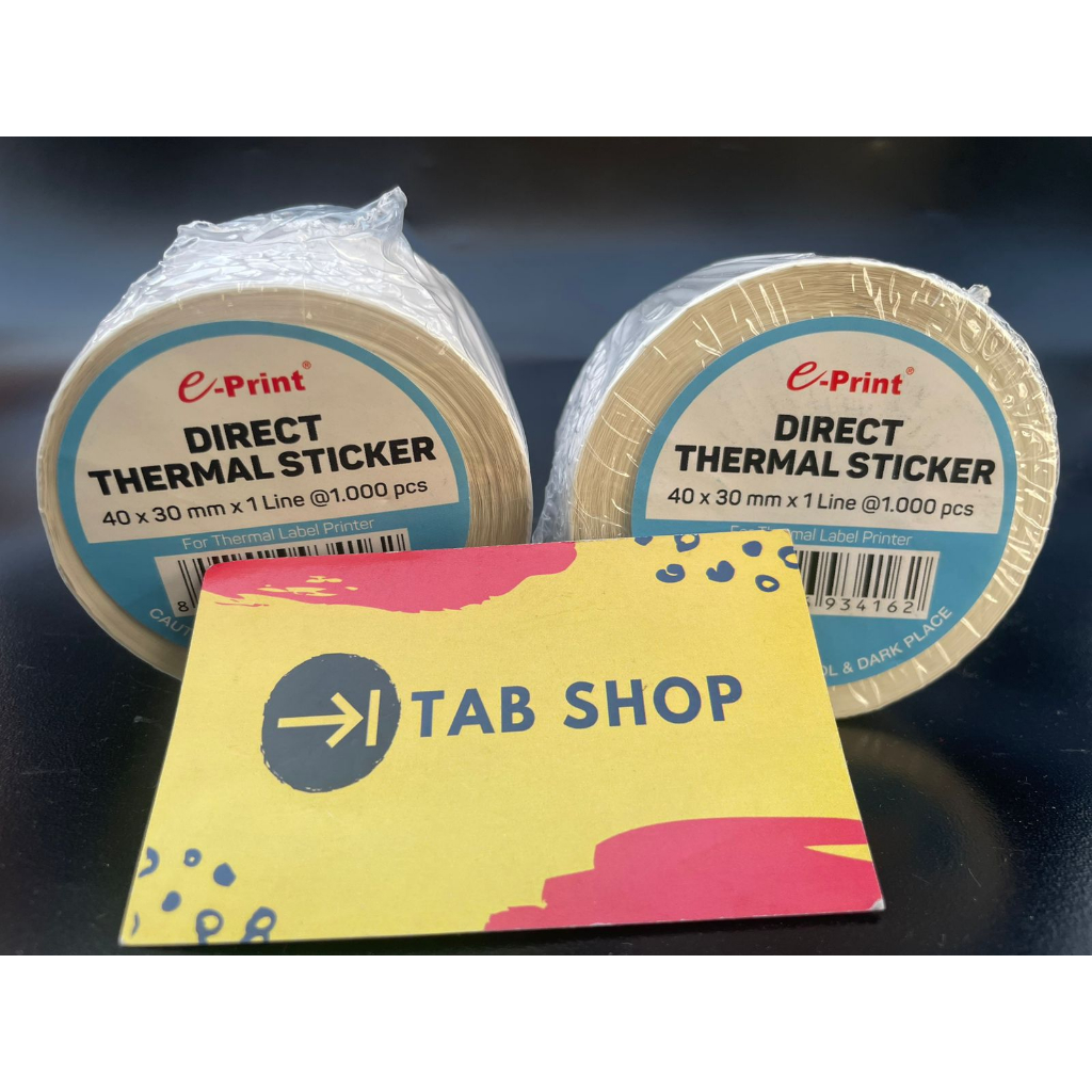 Jual TAB SHOP - E-Print Direct Thermal Sticker Label Barcode 40 x 30 mm ...
