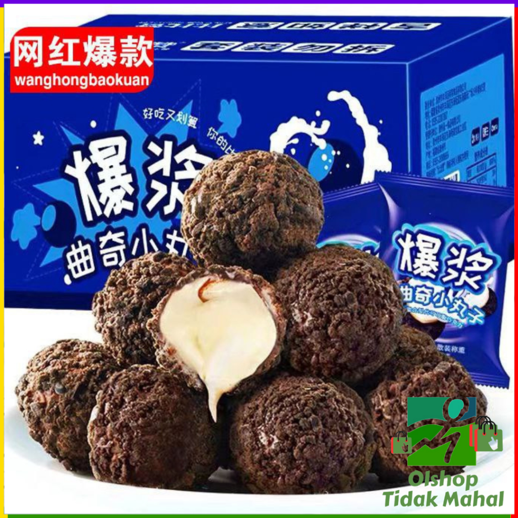 Jual [HALAL] Lava Cookies Balls berisi krim susu dengan lapisan coklat ...