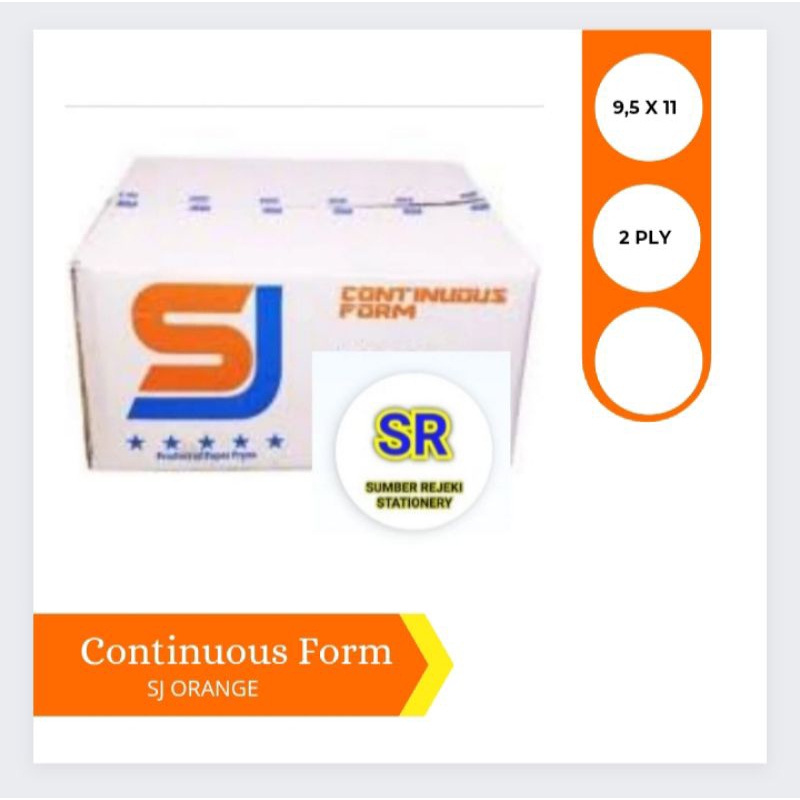Jual CONTINUOUS FORM ORANGE ( 9,5 X 11 ) 2 PLY | Shopee Indonesia