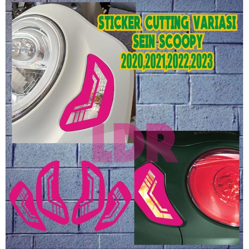 Jual stiker cutting sticker variasi sen terbaru motor scoopy | Shopee ...