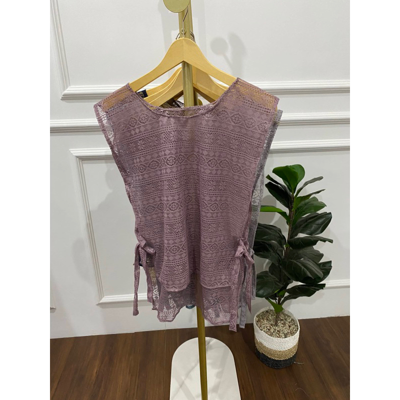 Jual VEST BURKAT TALI PREMIUM / VEST BRUKAT TALI/ LACE ROMPI BRUKAT ...