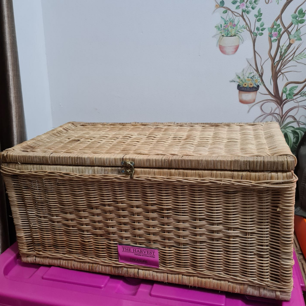 Jual Hantaran Peti Keranjang Penyimpanan Box Kotak Rotan Bekas Parcel ...