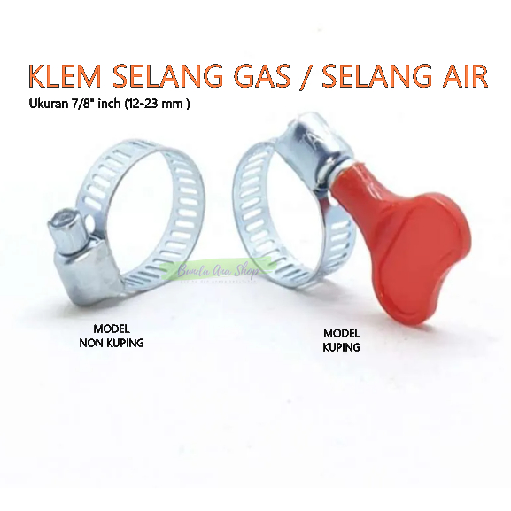 Jual Klem Selang Kompor Gas /Klem kleman selang Air 7/8 inch (Dim 12-23 ...