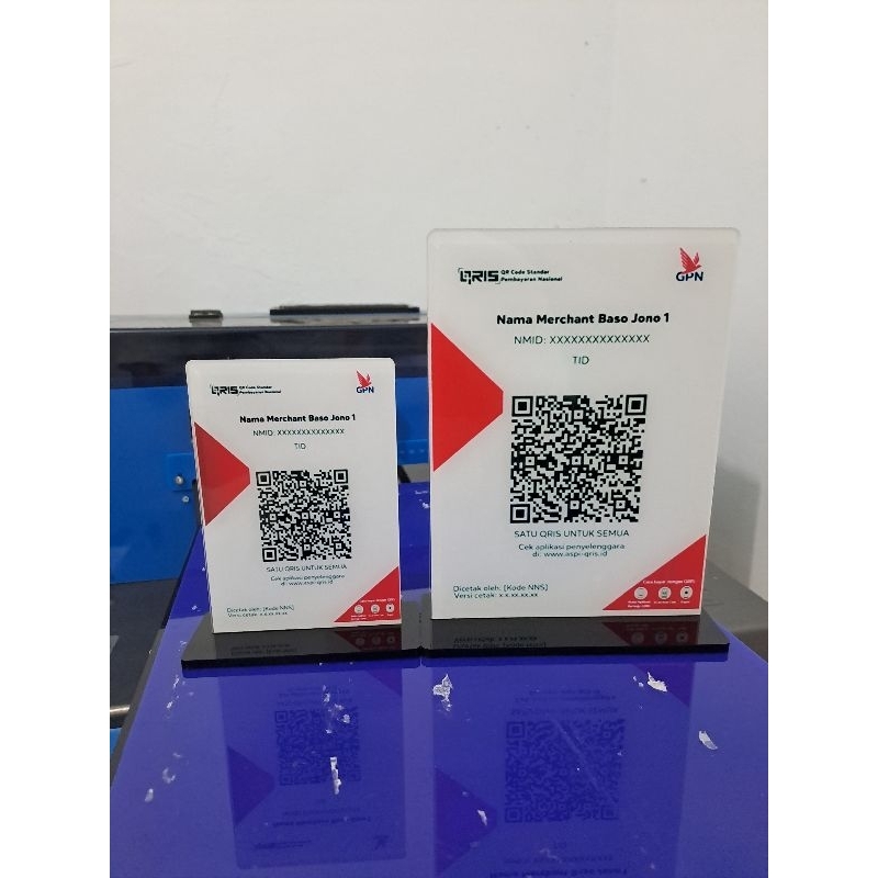 Jual CUSTOM CETAK QRIS MURAH INCLUDE AKRILIK STAND | Shopee Indonesia