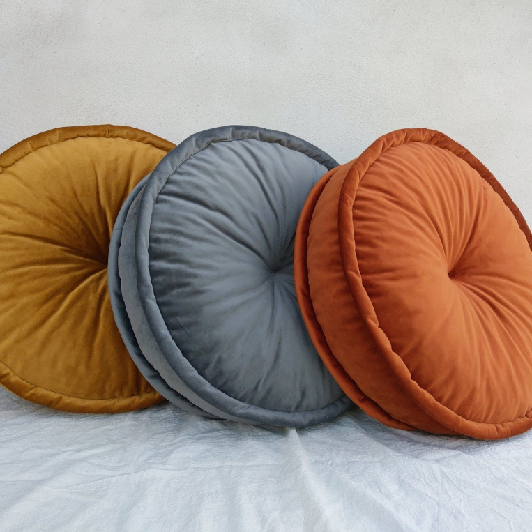 Jual Liyya Bantal Duduk Bulat Sofa Kursi Lesehan Empuk Premium - Gala ...