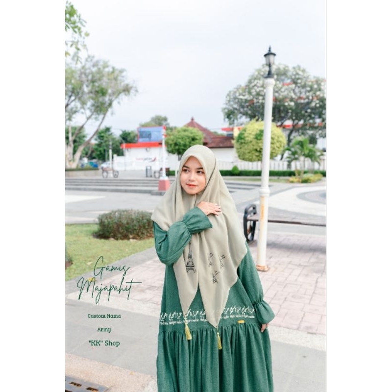 Jual Gamis Majapahit | Gamis Custom Nama | Gamis tulisan arab | Shopee ...