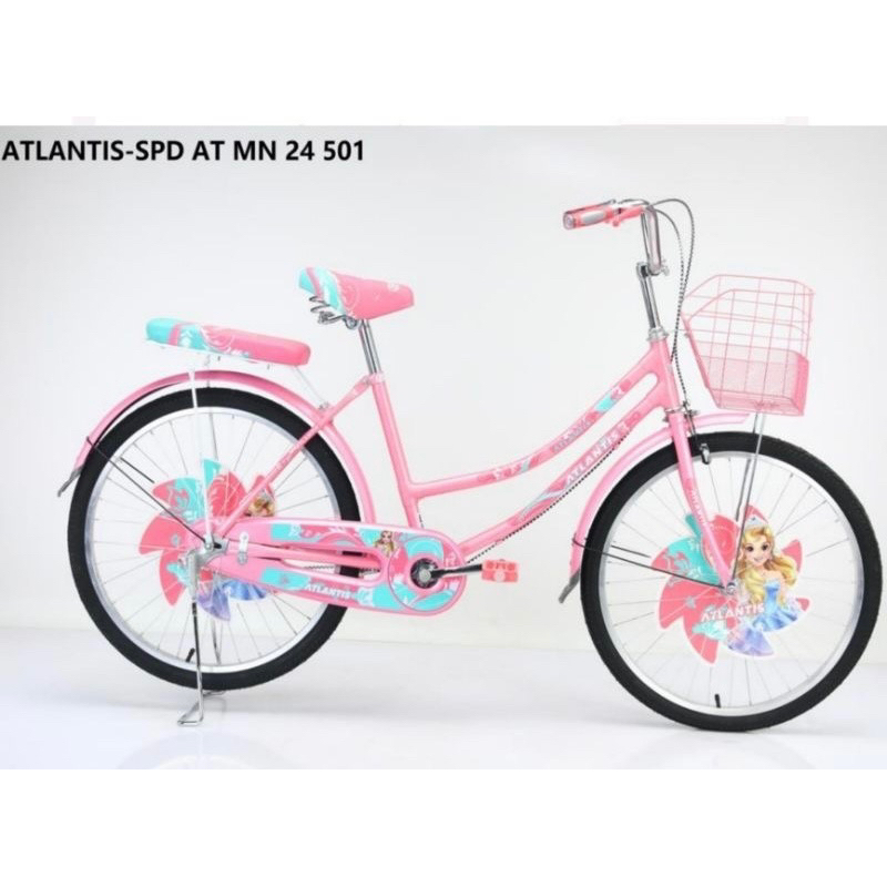 Jual Sepeda Mini Cewek Perempuan Dewasa Atlantis 24 26 inch keranjang ...