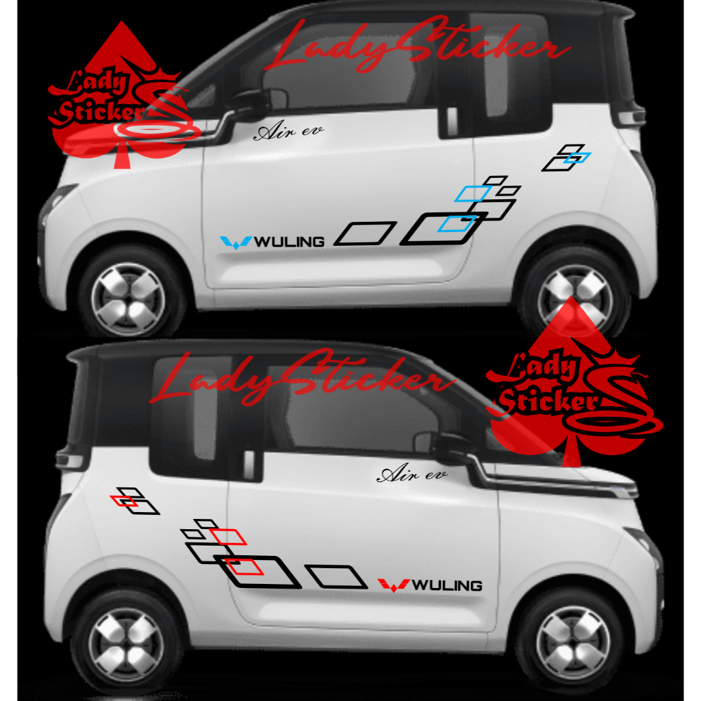 Jual Cutting sticker stiker mobil wuling air ev sticker body mobil ...
