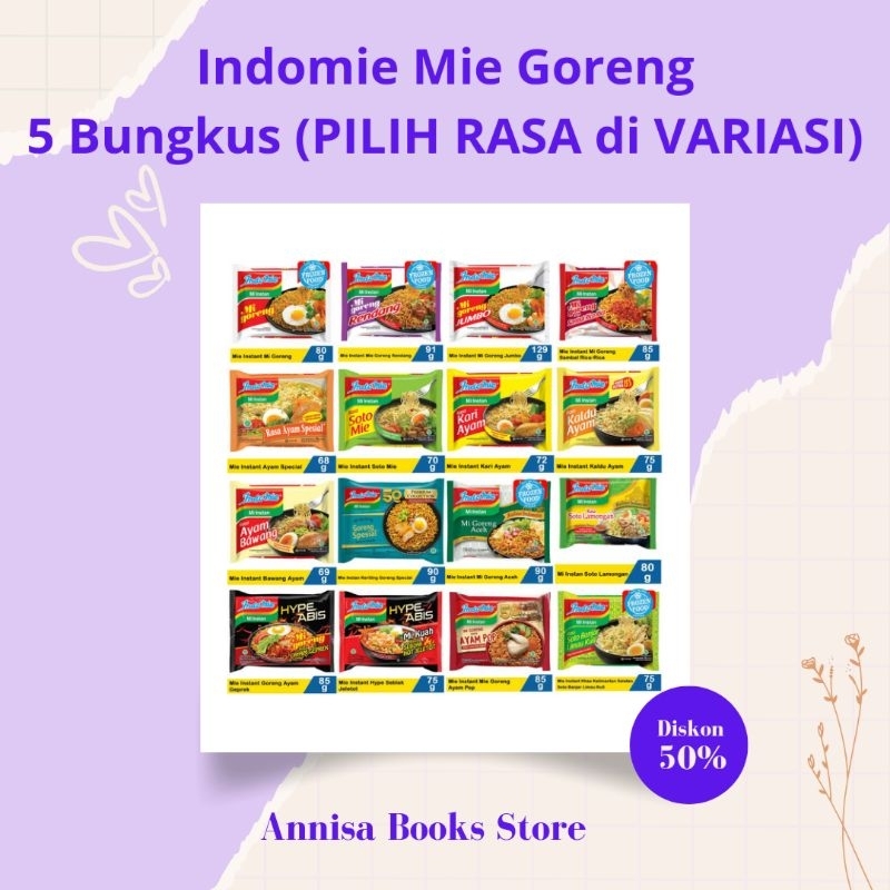Jual ABS - Indomie Mie Goreng Paket 5 Bungkus (Pilih Varian Rasa di ...
