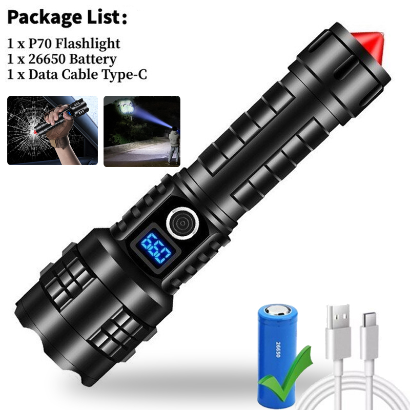 Jual Anbolt Senter LED Super Terang 90000 lumens Zoom Anti Air ...