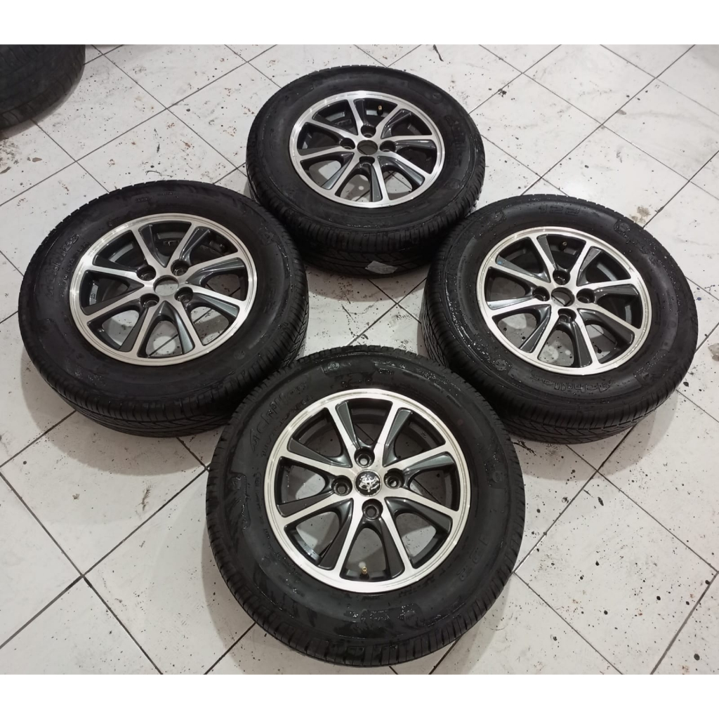 Jual velg dan ban mobil standar copotan calya ring14 baut 4 pcd 100 ...