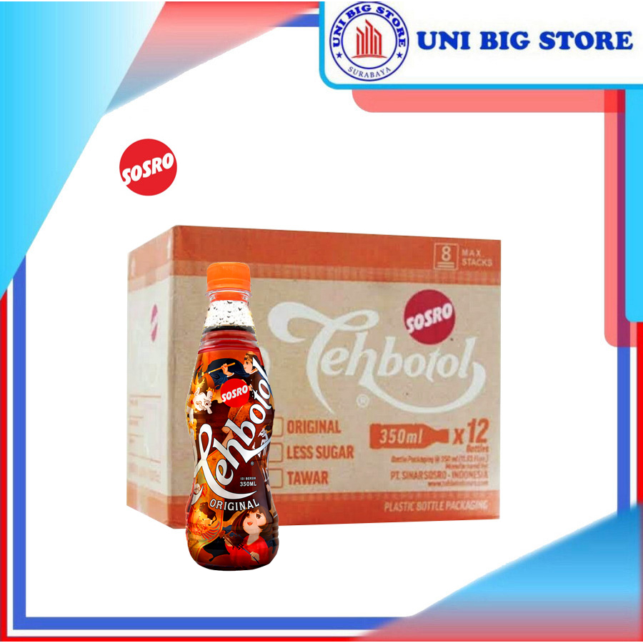 Jual Teh Botol Sosro Original 350 ml x 12 pcs DUS Jasmine Tea Bottle | Shopee Indonesia