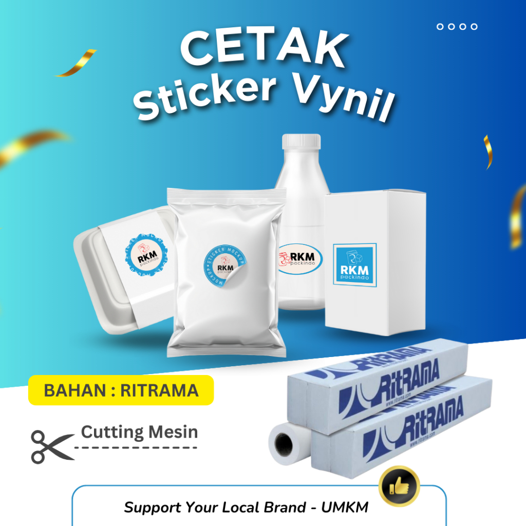 Jual STICKER VYNIL RITRAMA KEMASAN/PACKAGING/BOTOL/PLASTIK - Non ...