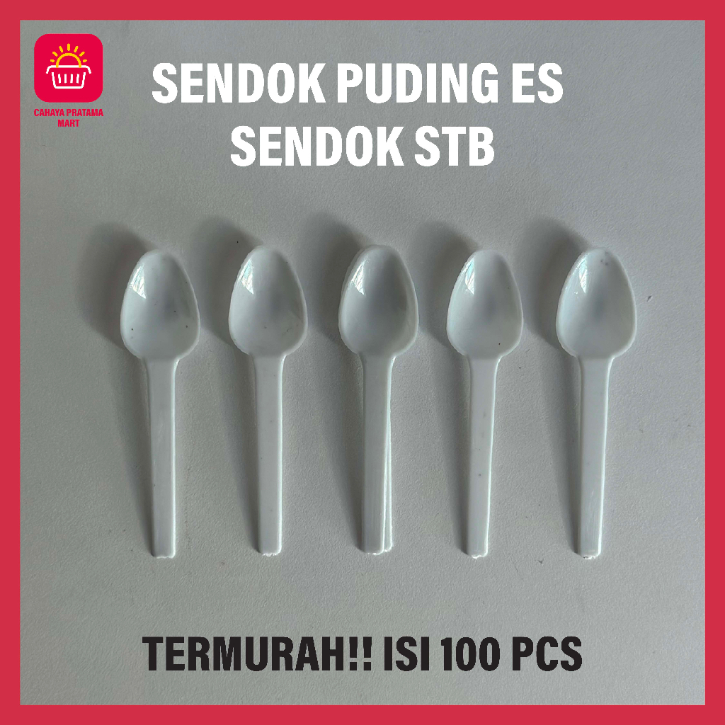 Jual Sendok Jelly Puding Ice cream kecil Sendok STB PUTIH SUSU isi ...