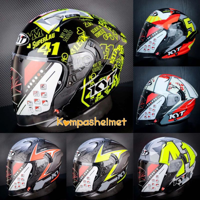 Jual Helm KYT NFJ MOTIF SERIES ORIGINAL KYT/DOUBLE VISOR | Shopee Indonesia