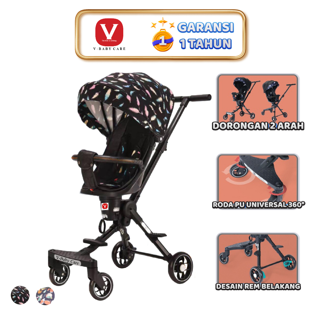 Jual VBABYCARE Kereta dorong bayi/stroller bayi lipat/stroller bayi dua ...