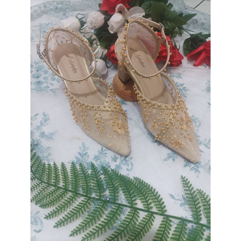 Jual Syhafira clarisa sepatu wedding shoes sepatu wanita model hak 7 cm ...