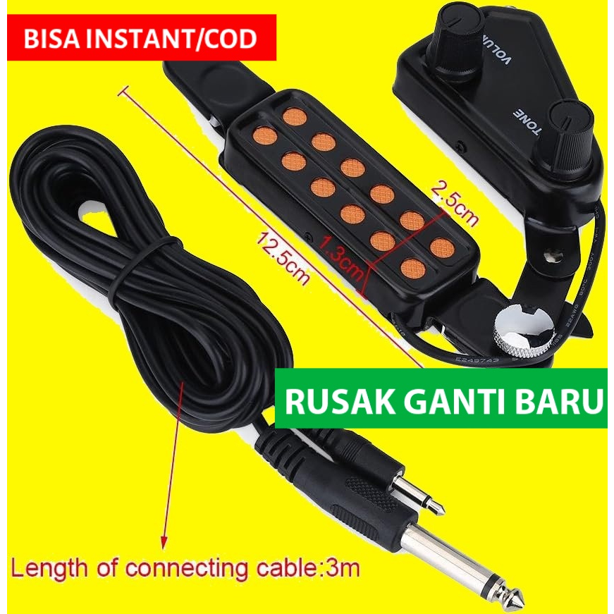 Jual (BISA INSTANT/COD) Transducer Spul / Spull / Pickup Gitar Akustik ...