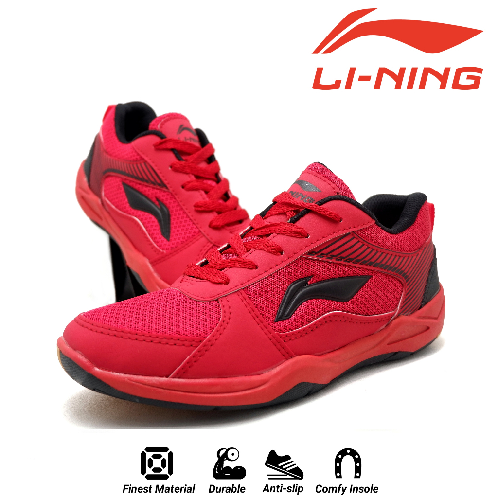 Jual sepatu lining batminton V4 merah pria Premium olahraga | Shopee ...