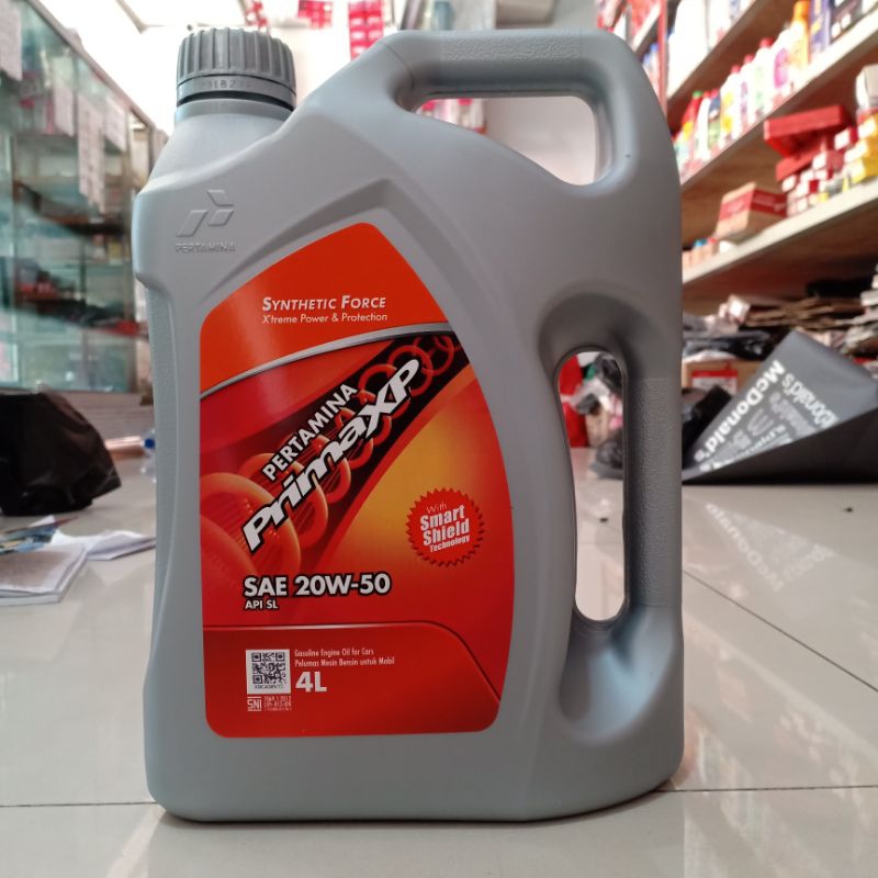 Jual OLI MESIN MOBIL PRIMA XP 20w-50 4LITER | Shopee Indonesia