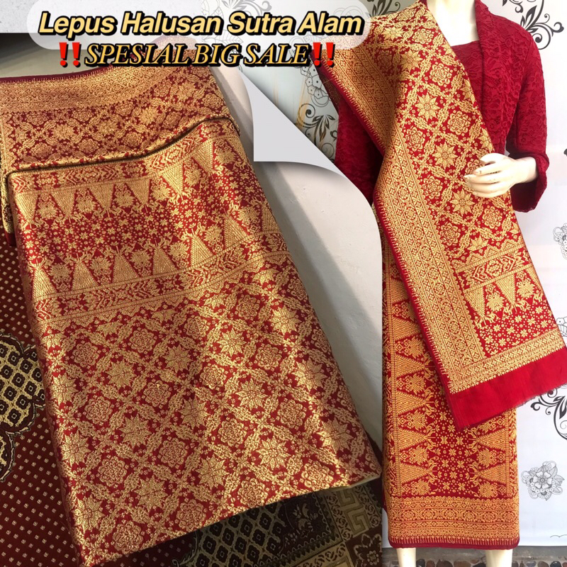 Jual Songket Lepus Halusan Sutra Alam-Asli Tenun Tangan Palembang | Shopee Indonesia
