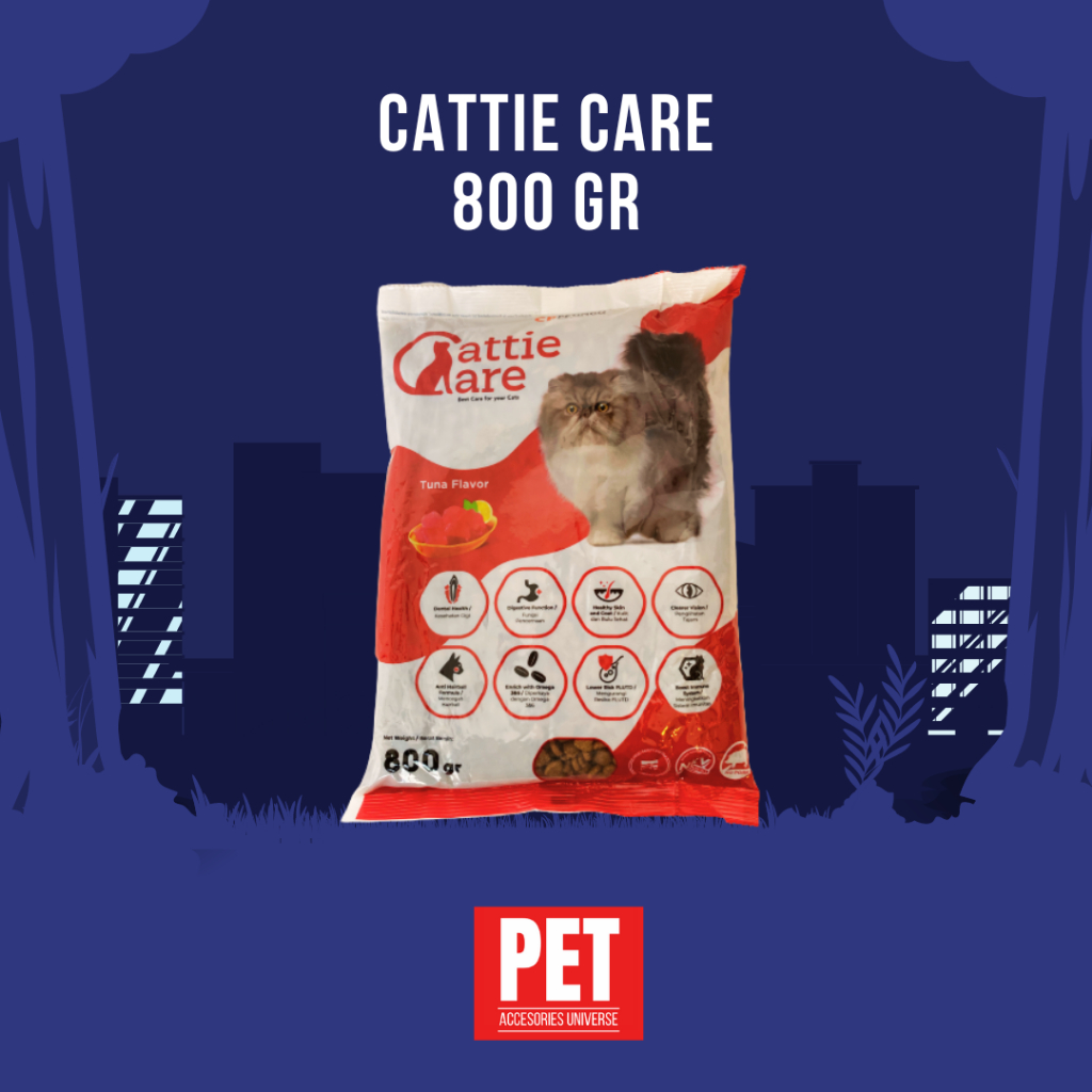 Jual CATTIE CARE CAT FOOD 800 gr makanan kucing cattie care cp petindo ...