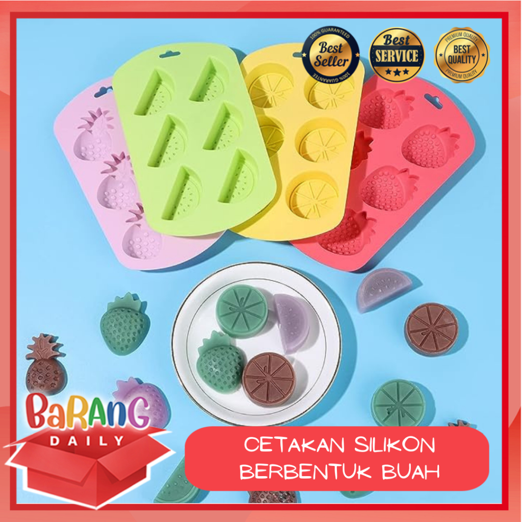 Jual CETAKAN PERMEN KUE JELLY COKLAT PUDDING BERBENTUK BUAH DENGAN ...