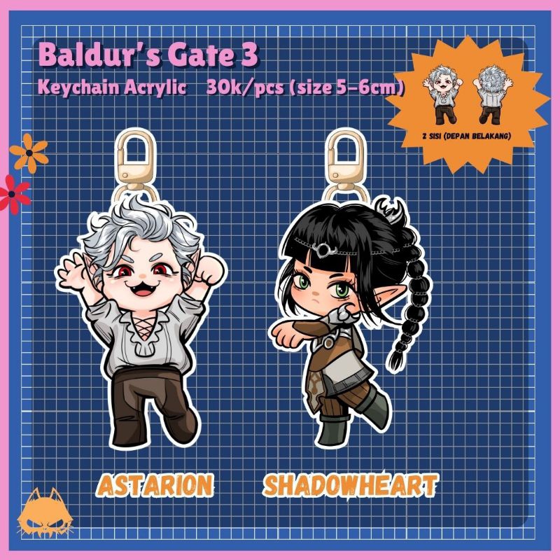 Jual [OPEN PO] Keychain Acrylic Baldur's Gate 3 Dua Sisi (PRE ORDER ...