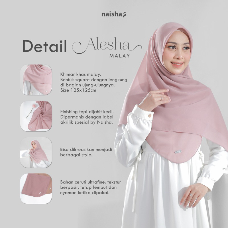 Jual Naisha Official - Alesha Square Malay | Shopee Indonesia