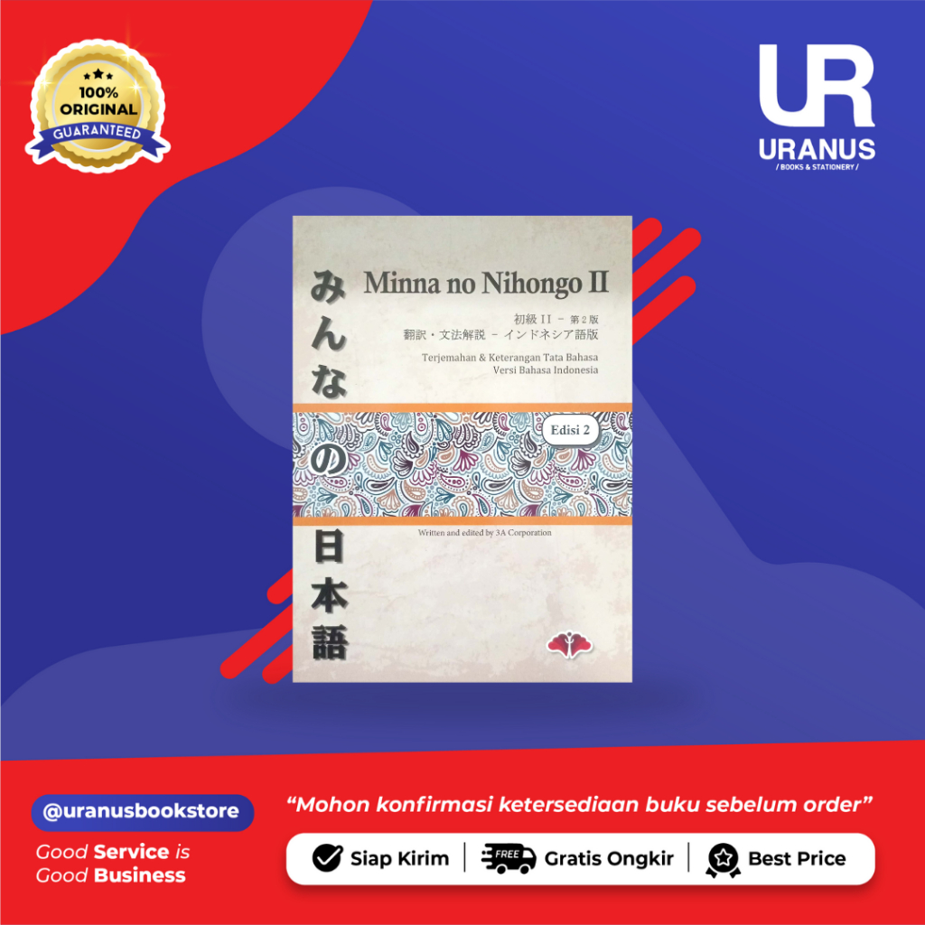 Jual Minna No Nihongo 2 Edisi 2 TERJEMAHAN II 100% ORIGINAL LINCIP ...