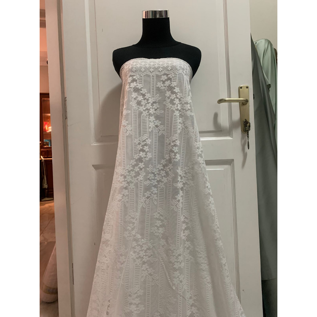 Jual Kain Kebaya Brokat Brukat Lace Ayana Motif Bunga Warna Pastel ...