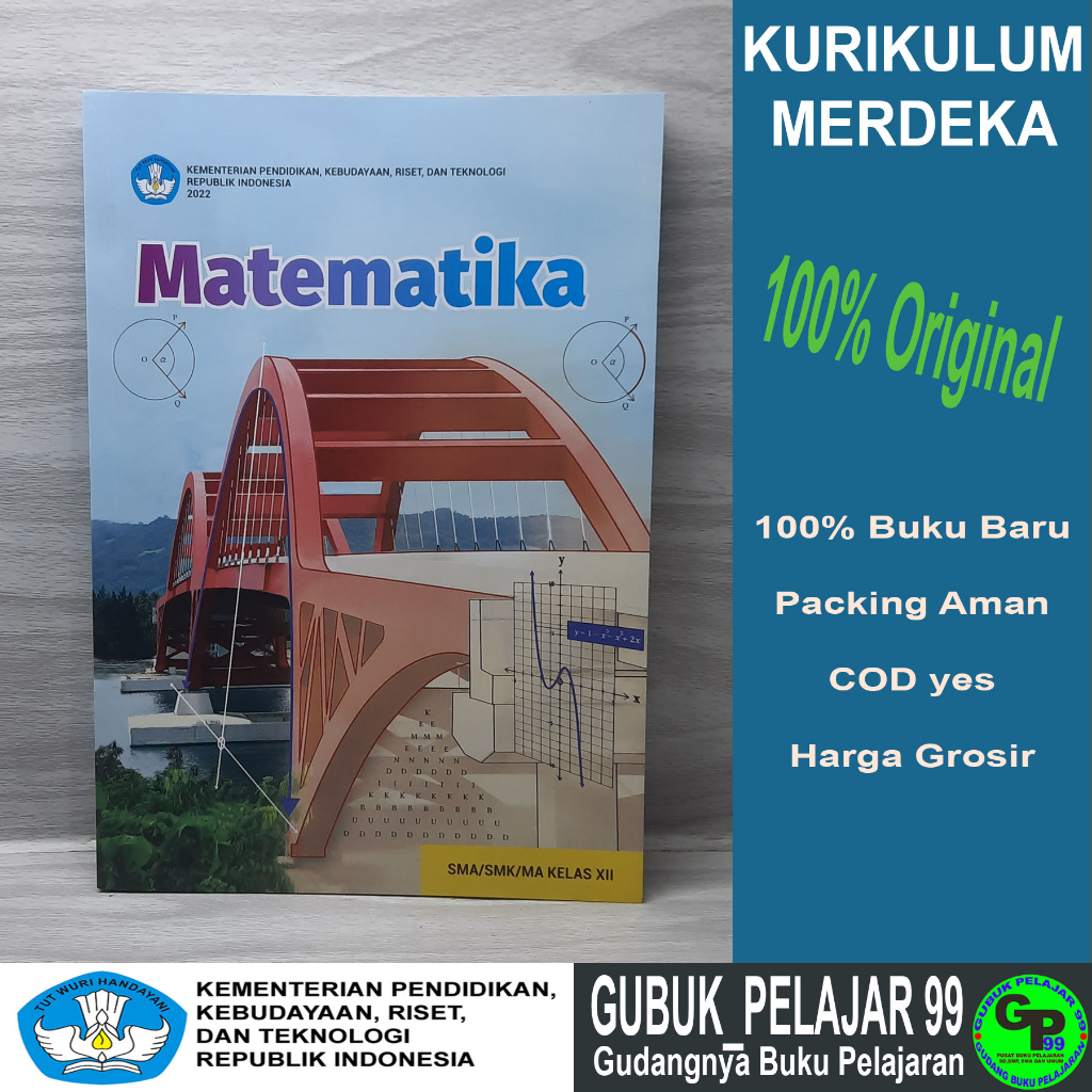 Jual Buku Paket Siswa MATEMATIKA Untuk SMA/SMK Kelas 12/XII Kurikulum MERDEKA Kemdikbudristek ...