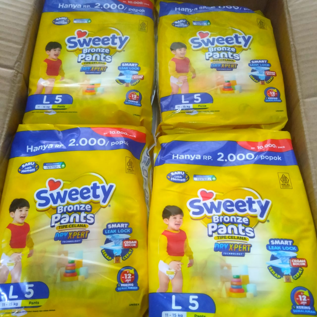 Jual Pampers Sweety L (isi 5pcs) | Shopee Indonesia