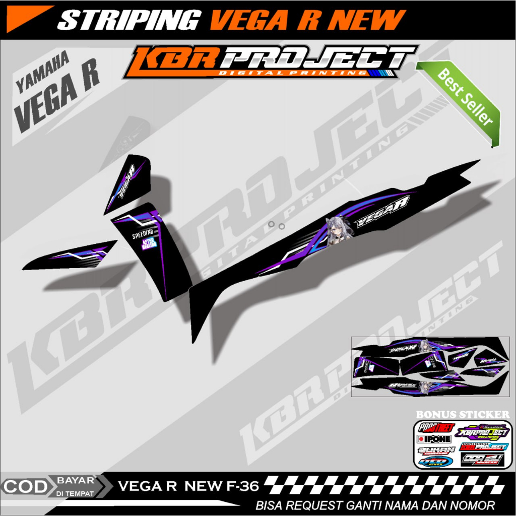 Jual VEGA R NEW STIKER STRIPING PREMIUM MOTOR KEREN LIS VARIASI MOTOR ...