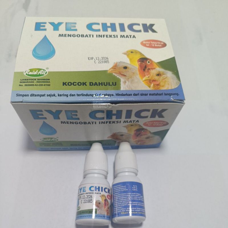 Jual OBAT TETES MATA BURUNG UNGGAS Eye chick original Raid-All ( 1pcs ...