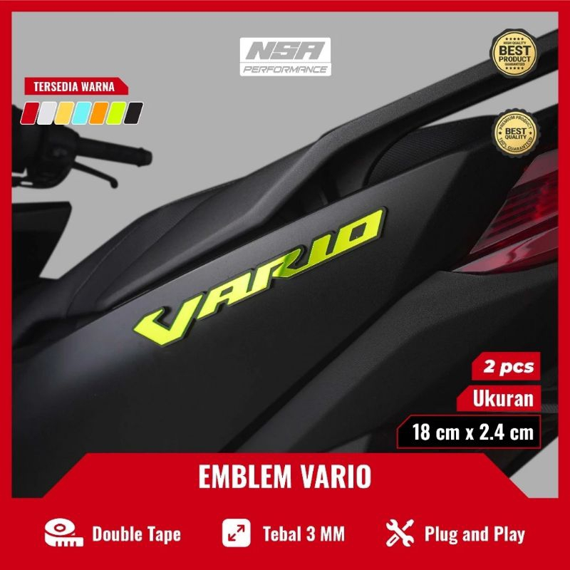 Jual Emblem Logo Vario 1 set 2pcs Akrilik Premium | Shopee Indonesia