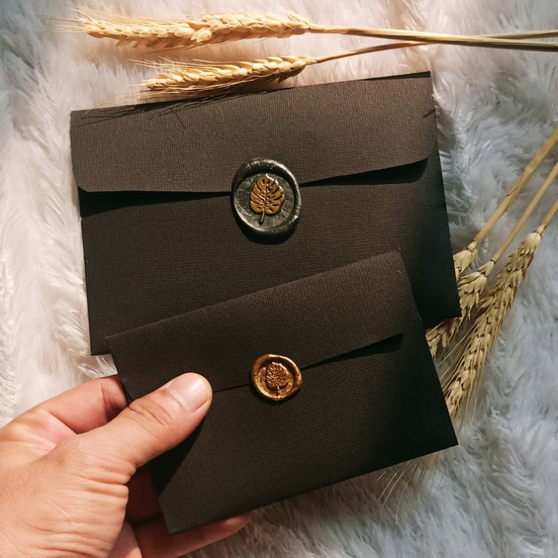 Jual AMPLOP HITAM BLACK SERIES AMPLOP BLACK PAPER DAN WAX SEAL | Shopee ...
