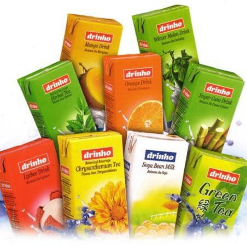 Jual DRINHO TEH BUNGA LYCHEE / SOYA BEAN / TEH BUNGA / MELON 250 ML ...
