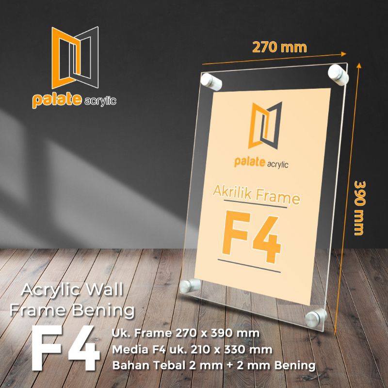 Jual Akrilik Wall Frame F4 Landscape / Potrait - 2MM | Shopee Indonesia