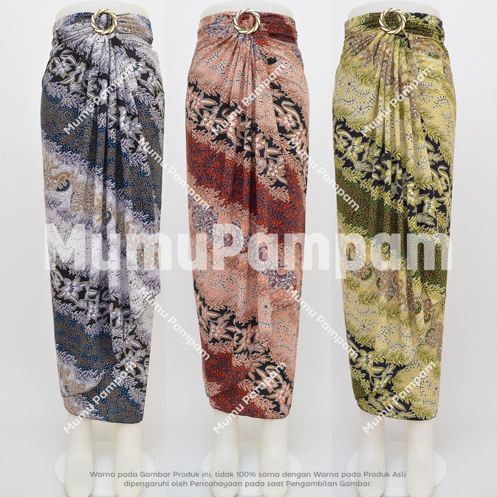Jual Kain Lilit Batik Bawahan Kebaya Wisuda Modern Rok Plisket Span Jumbo Premium Baju Pakaian ...