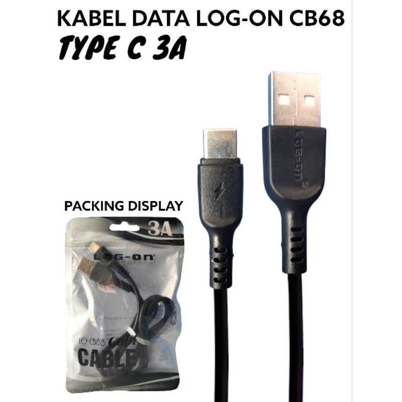 Jual Kabel Data Log-On CB68 Capi / 3A / Type C | Shopee Indonesia