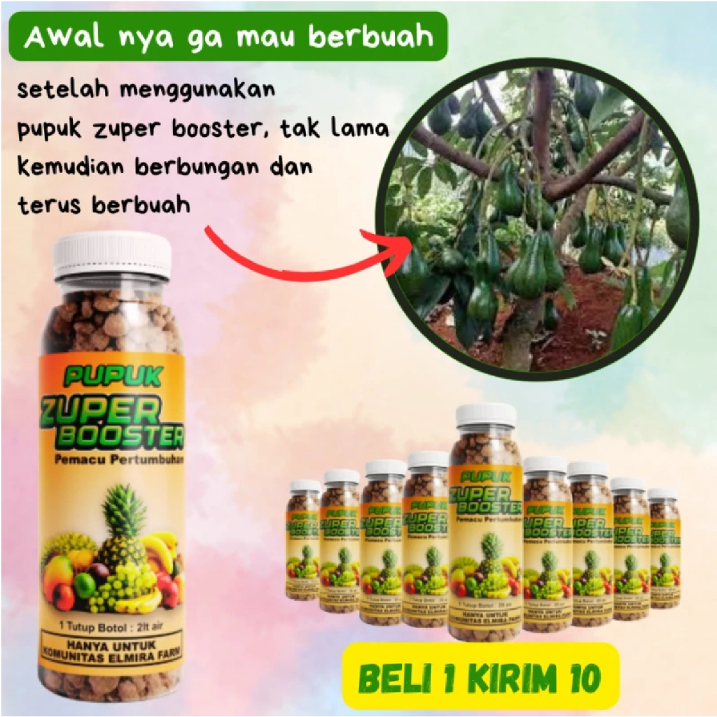 Jual PROMO Beli 1 Dapat 10 - Pupuk Booster Pelebat Buah dan Sayuran - Pupuk Organik Perangsang ...