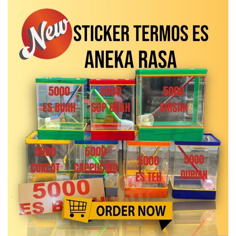 Jual Sticker Stiker Termos Es buah Sop buah dll stiker toples es ...