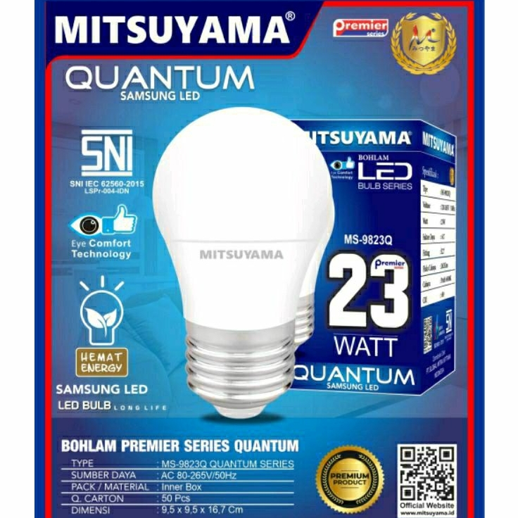 Jual Bohlam LED Bulb Mitsuyama Quantum Series 5W 8W 12W 15W 18W 23W | Shopee Indonesia